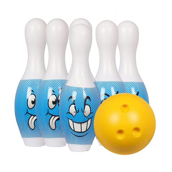 Goyal's Big Size Bowling Set with 6 Big Pins and 1 Easy Insert Finger ...