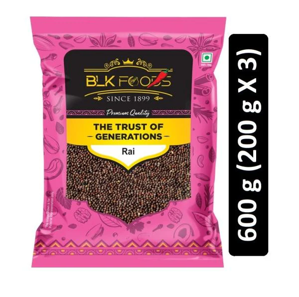 BLK Foods Select Rai (small mustard seeds) 600g (3 X 200g) - JioMart