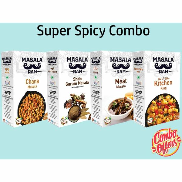 MASALA RAM-Super Spicy Combo, 1 Box Each (Meat, Shahi Garam, Chana ...