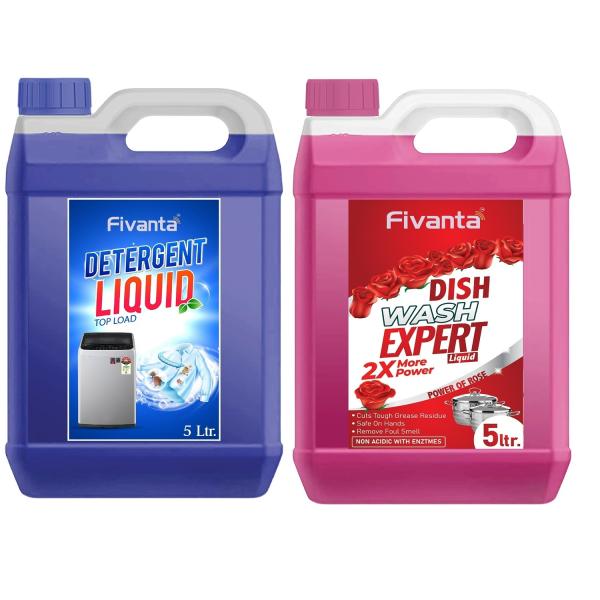 Fivanta 5LTR Multipurpose Cleaning Gel With 5LTR Top Load Liquid ...