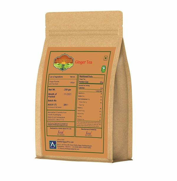 AMITIE SPYCE Ginger Tea| Black Tea Blended with Natural Ginger ...
