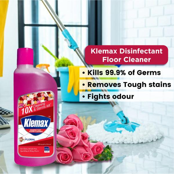 Klemax Disinfectant Surface , Floor Cleaner Liquid , Lemon & Floral ...