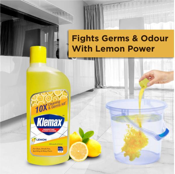 Klemax Disinfectant Surface , Floor Cleaner Liquid , Lemon & Floral ...