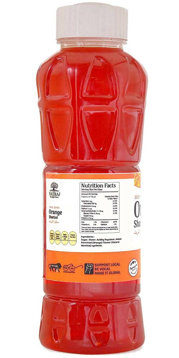 Natraj The Right Choice Khus Sharbat and Orange Sharbat Syrup - (750 X ...
