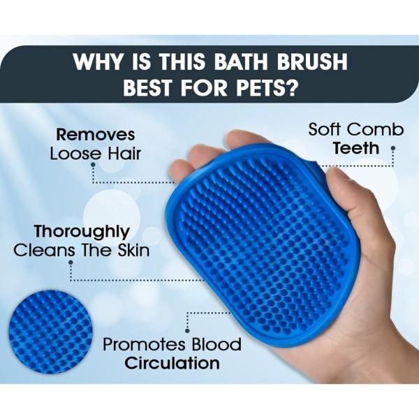 Boltz Bath And Deshedding Brush For Dogs Cats Hand Brush (Pack Of 2 ...