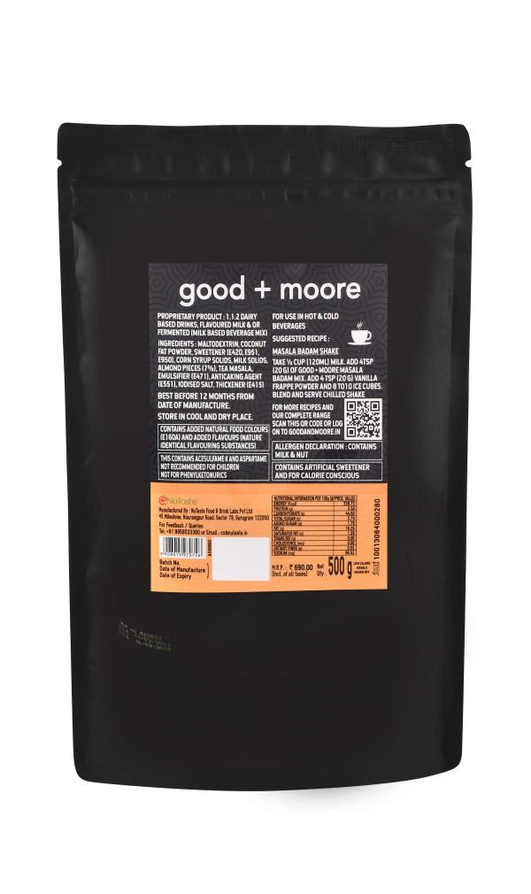 GOOD+MOORE Low Calorie Masala Badam Mix 500 gm | Instant Milk Drink Mix ...