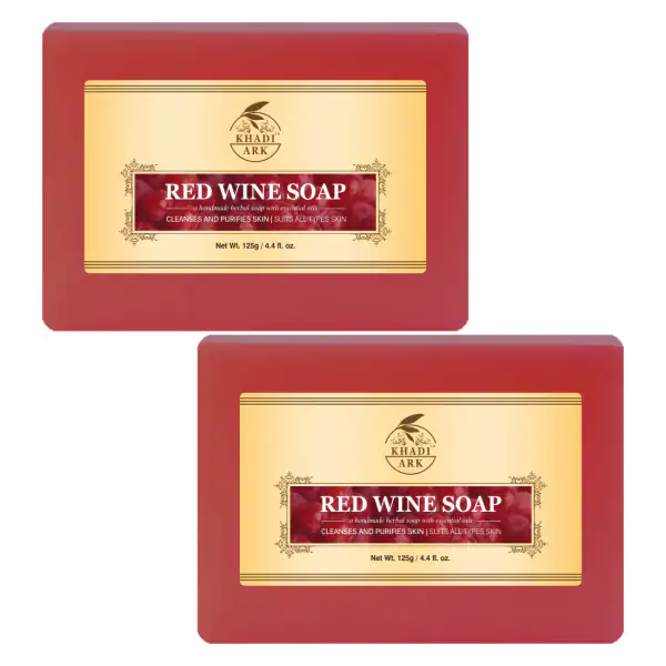 KA Khadi Ark Herbal Natural Handmade Red Wine Bath Soap 125 gm Pack of ...