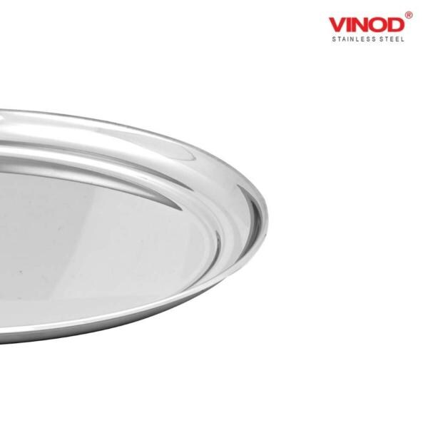 Vinod Stainless Steel Kanchan Bogi Plate, Lunch & Dinner Plate (Pack of ...