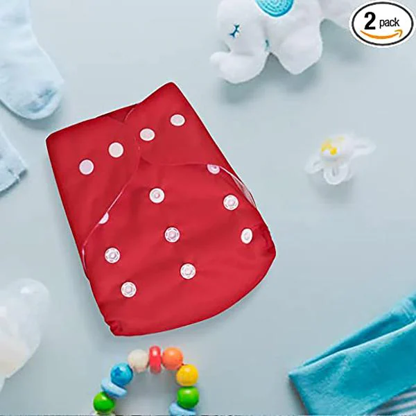MY NEWBORN Cloth Diapers with 1 Microfiber Insert (Pack of 1, Red ...