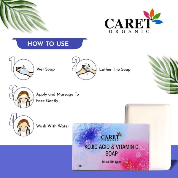 Caret Organic Vitamin C Kojic Acid Soap For Skin Brightening-Paraben ...