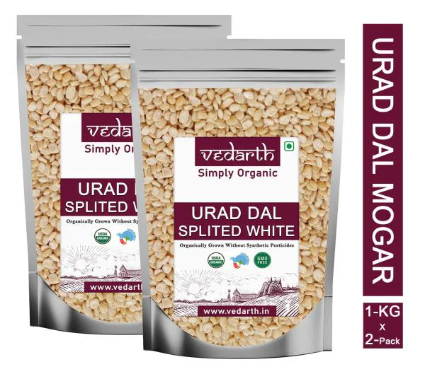 Vedarth Organic White Urad Dal (Split) (2000 g) - JioMart