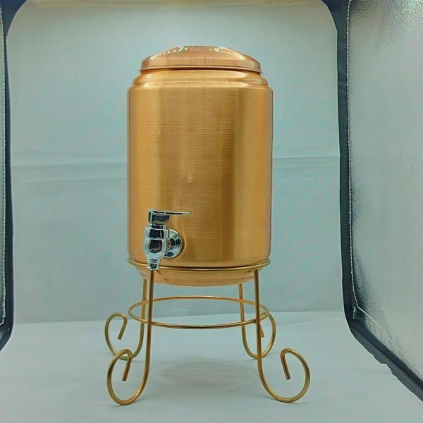 Copper Water Dispensor 5 Ltr Classic Matt Finish with Iron Stand - JioMart
