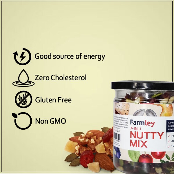 Farmley 7 in 1 Nutty Trail Mix Protein Rich Snack Jar 200 g - JioMart