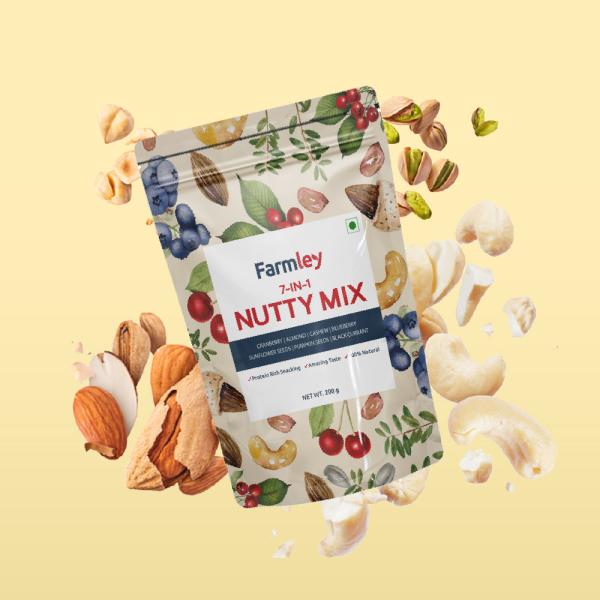 Farmley 7 in 1 Nutty Trail Mix Protein Rich Snack Jar 200 g - JioMart