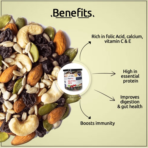 Farmley 7 in 1 Nutty Trail Mix Protein Rich Snack Jar 200 g - JioMart