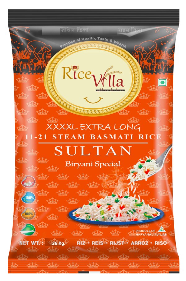 Rice Villa | Sultan | 26 kg | 1121 XXXXL Sella | Biriyani Special ...