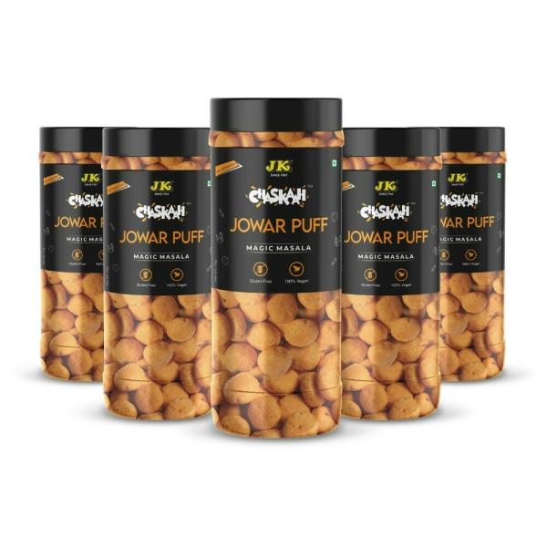 Chaskaah Magic Masala Jowar Puff, 375g (Pack of 5) | Vegan| Gluten Free ...