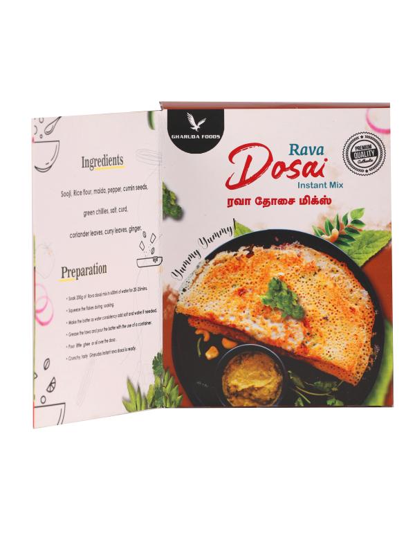 GHARUDA FOODS Crispy Instant Rava Dosa Mix 200 Grams with No Added ...