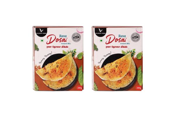 GHARUDA FOODS Crispy Instant Rava Dosa Mix 200 Grams with No Added ...