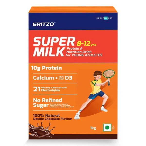 Gritzo SuperMilk 8-12y (Young Athletes), Kids Nutrition & Health Drink ...