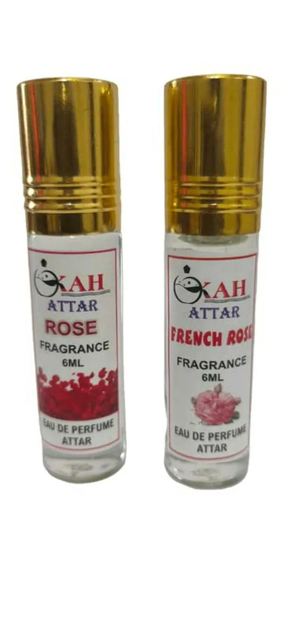 KAH ATTAR Rose and French Rose Attar 6 ml Each - JioMart