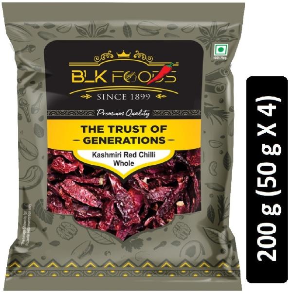 BLK Foods Daily Kashmiri Red Chilli Whole (Kashmiri Lal Mirch Sabut ...