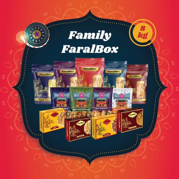 FaralBox 8 Kg Special Diwali Faral - Family FaralBox| Diwali Faral Gift ...