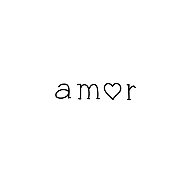 SIMPLY INKED Amor Temporary Tattoo, Letter Tattoo for (Amor tattoo ...