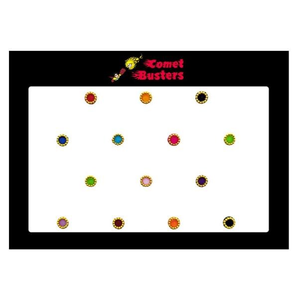Comet Busters Multicolor Round Bindi With Gold Beads Border (BIN1165 ...