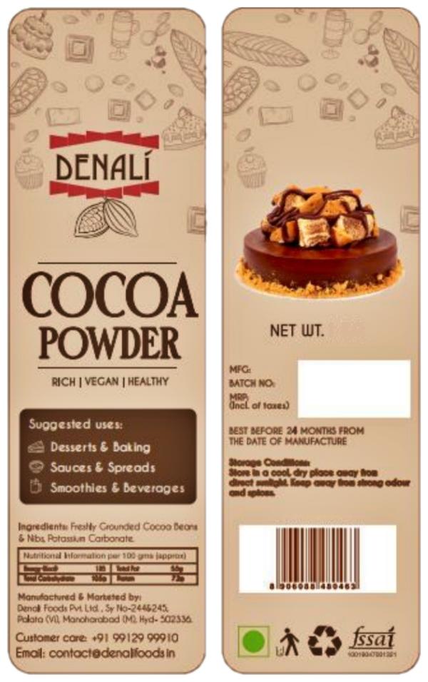 Denali Cocoa Powder Unsweetened, Vegan, Gluten Free|Baking|Cake ...