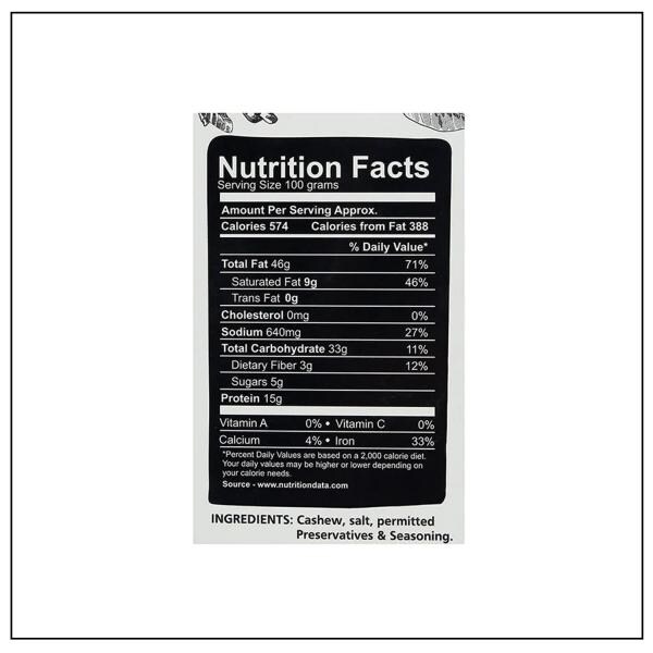 Wonderland Foods Rosted & Salted Flavoured Cashew (Kaju) 1Kg (200g X 5) - JioMart