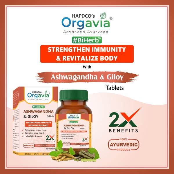 Orgavia Ashwagandha & Giloy Tablets - JioMart