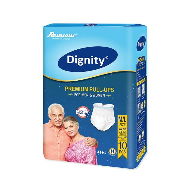 Dignity Premium Pull Up Adult Diapers, Medium-Large, Waist Size 24 ...