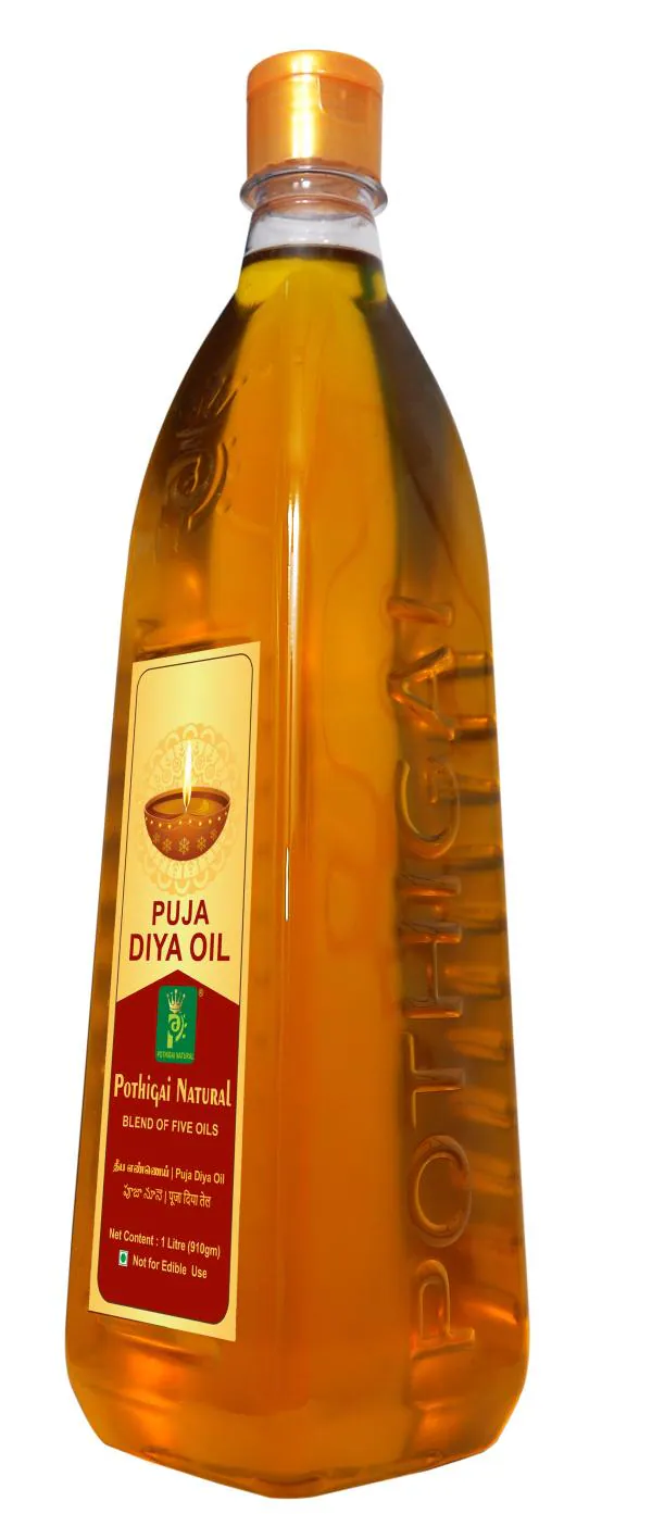 Pothigai Natural Pancha Diya Oil / Lamp / Pooja / Deepam Oil /Less ...