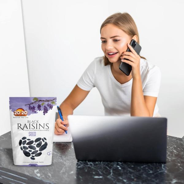 20-20 Dry Fruits Black Kishmish With Seed Kala Manuka Kali Draksh, 250G ...