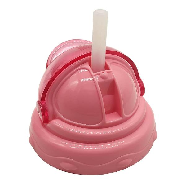 Te Quiti Pink Plastic BPA Free Non-Toxic Cute Design Water Bottle With Sipper For Kids Girls and ...