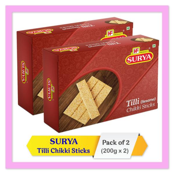 Surya Tilli (Sesame) Chikki 200g (Pack of 2; 200g each)(2 x 200g) - JioMart