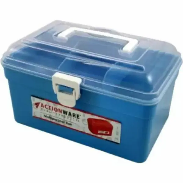pelton Plastic Rectangular Medical First Aid Kit Box with carrying ...