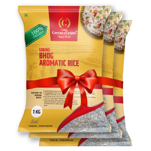 Gobind Bhog Aromatic Rice (3kg) GANGAGREENS & GRAINS ...