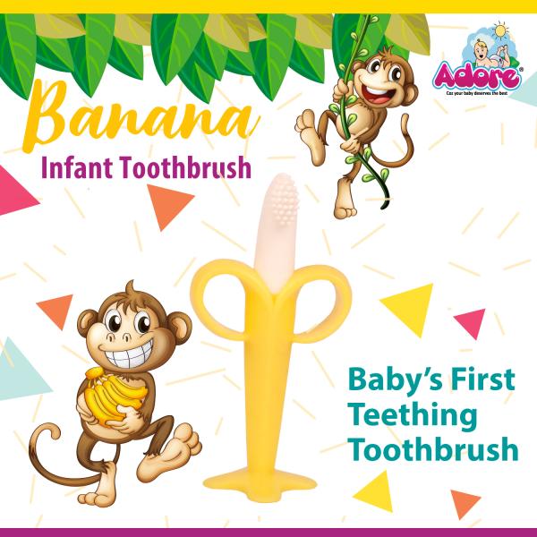 Adore Baby Basics Kids Banana Toothbrush - Yellow - JioMart