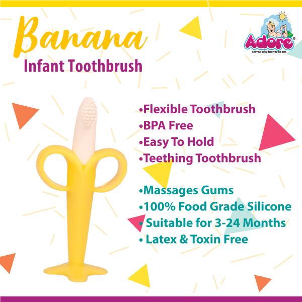 Adore Baby Basics Kids Banana Toothbrush - Yellow - JioMart