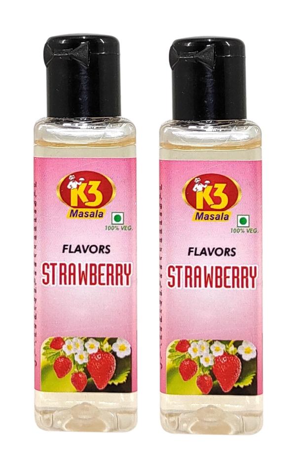 K3 Masala Strawberry Flavor food Essence.(30gm x2)(Pack of 2) - JioMart