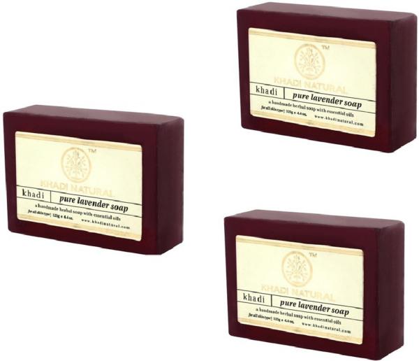 Khadi Natural Organic Pure Lavender Soap, 375 g - JioMart