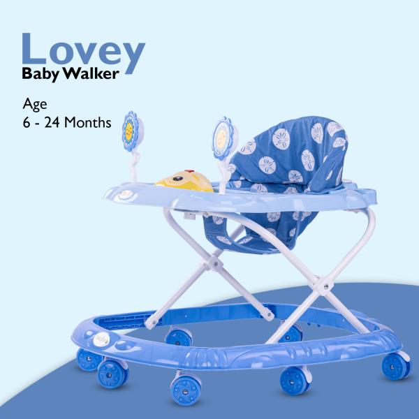 Baybee Blue Ziggy Musical Baby Activity Walker with Adjustable Height ...