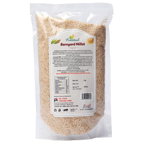 Farmbean Barnyard Millet Natural Grains, 7kg - (Khira / Swank ...
