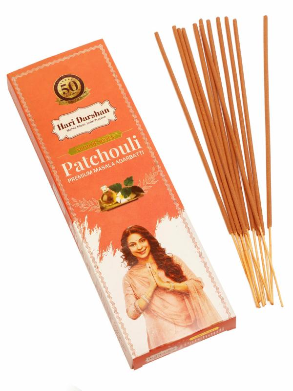 Hari Darshan Patchouli Premium Masala Agarbatti Natural Incense Sticks - (Pack of 3, 60g Each ...