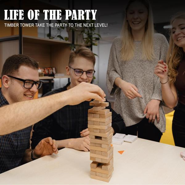 LADWA Wood Blocks | Natural Pine Wood Blocks for Real Jenga Lovers | 60 ...