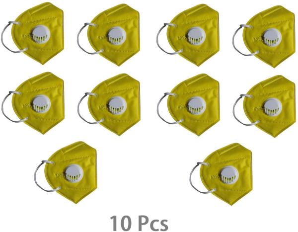 Benison India Yellow N95 Face Mask (Pack Of 10) - JioMart