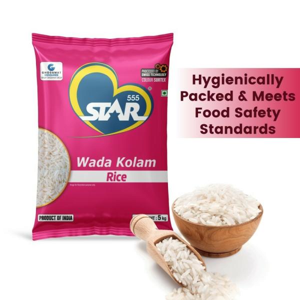 STAR 555 Wada Kolam Rice | Extra Long & Fluffy Grains| Finest Quality ...