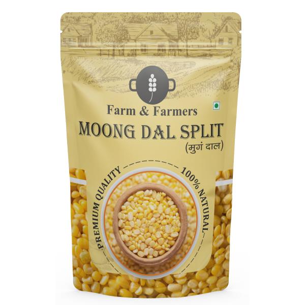 FARM & FARMERS 100 % Natural Premimu Quality Yellow Moong Dal - (1 kg ...